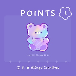 Bear Token | Channel Point | Twitch, Youtube, Discord | Cute, Kawaii ...