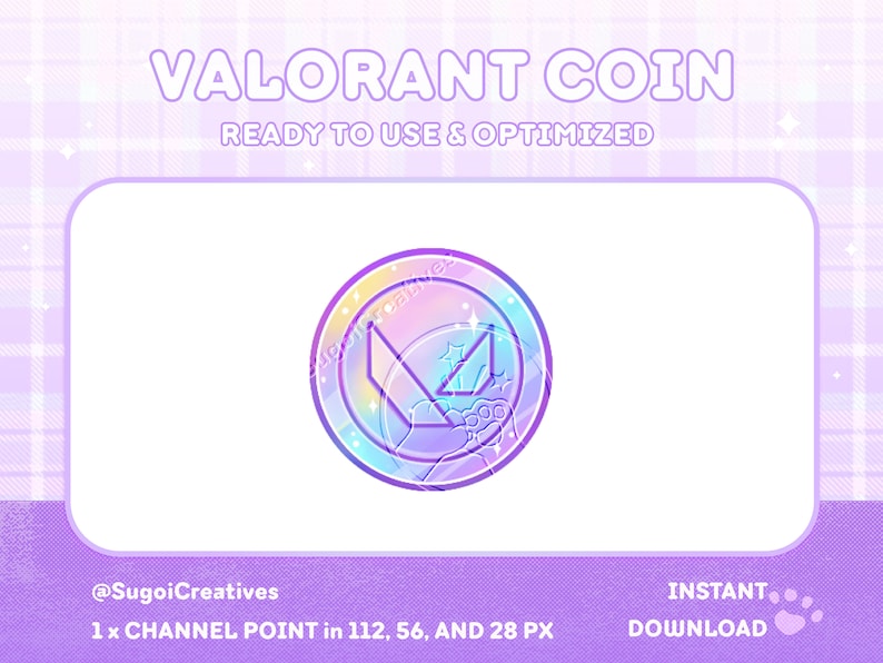 Valorant Coin (rainbow) Channel Point | Twitch, Youtube, Discord | Cute ...