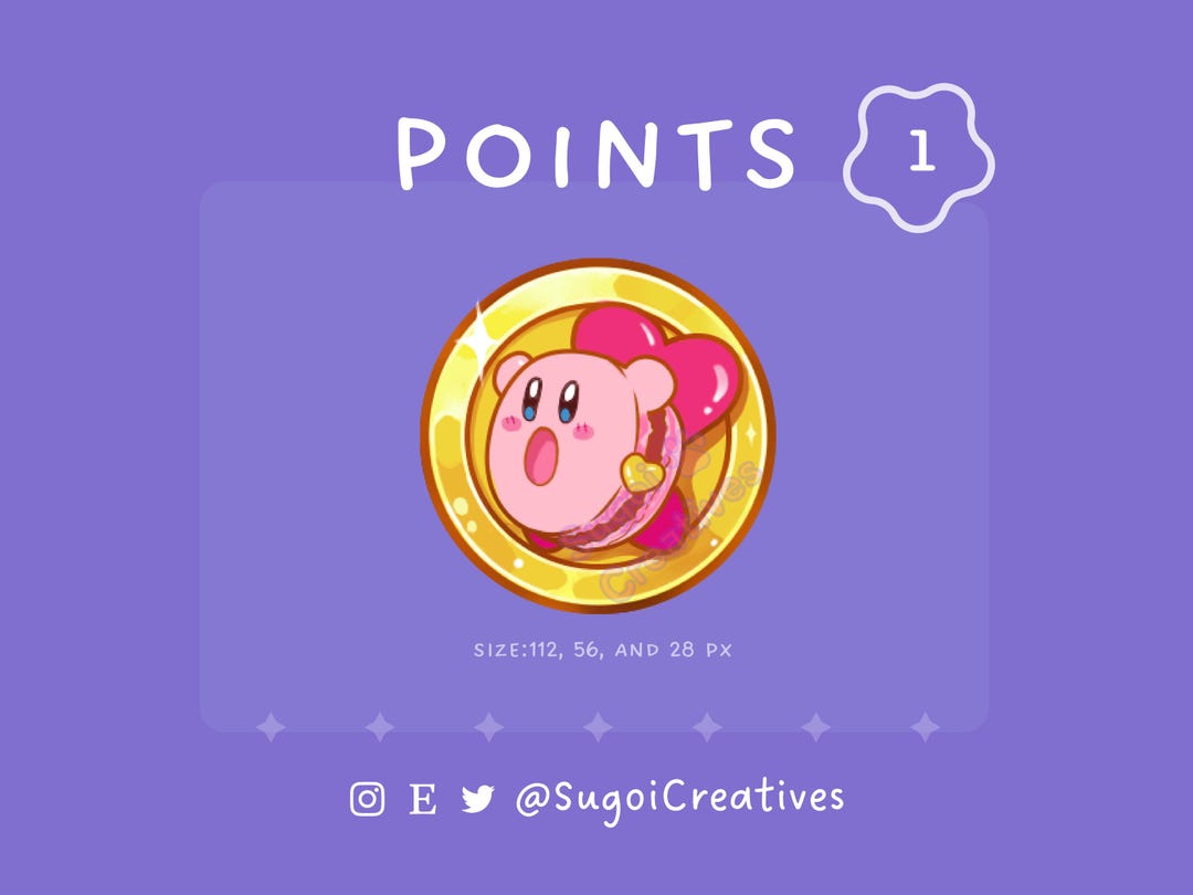 Macaron Kirby Token Channel Point Twitch, Youtube, Discord Cute, Kawaii ...