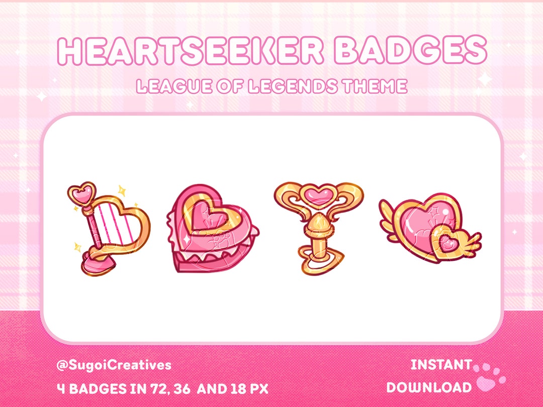 Adorable Lol Heartseeker Badges Valentine's Day Stream Graphics League ...