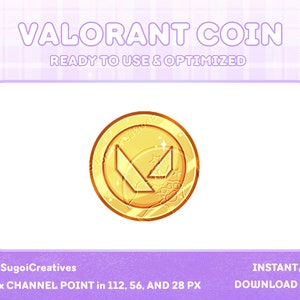 Valorant Coin (gold) Channel Point | Twitch, Youtube, Discord | Cute ...