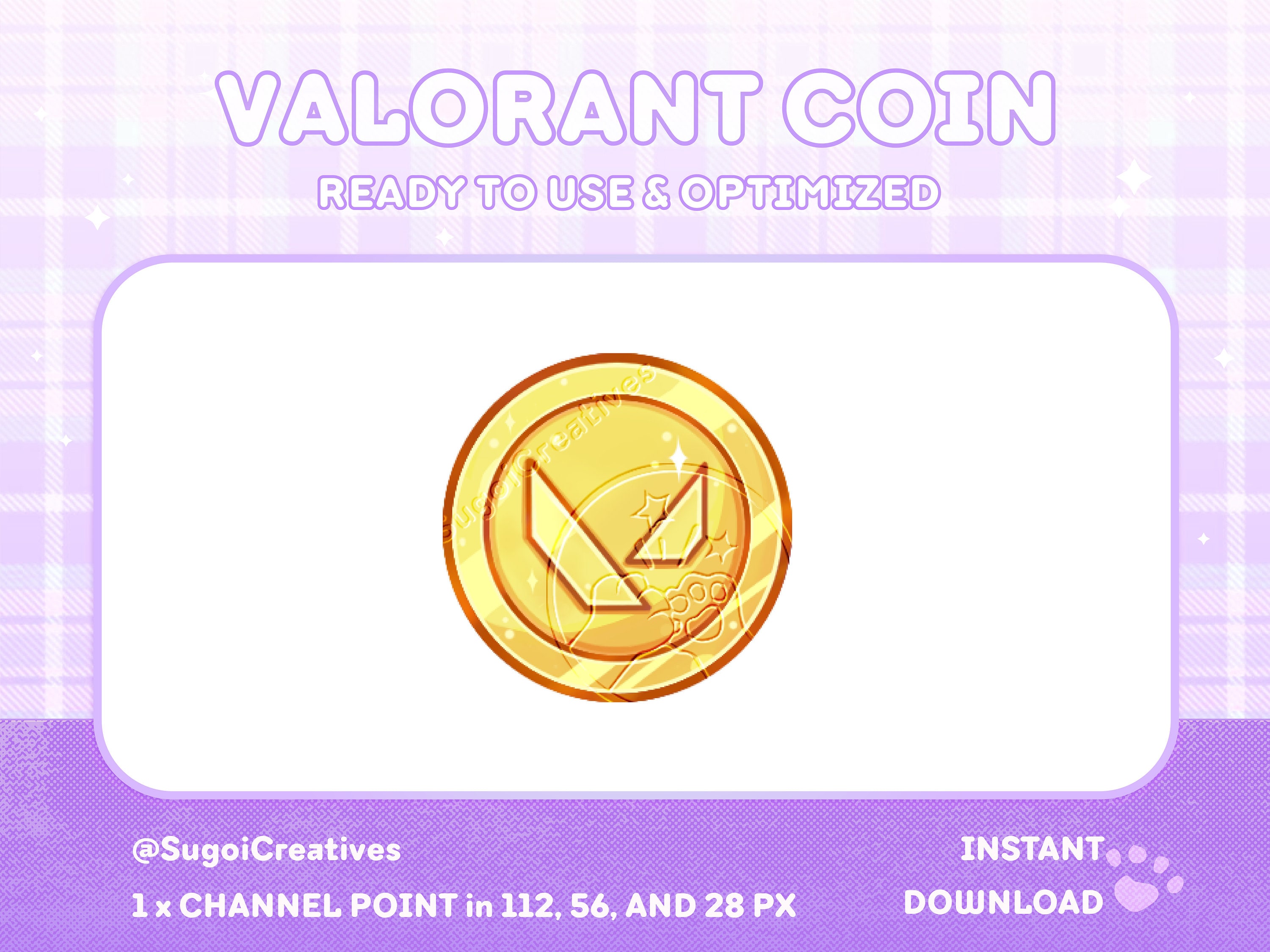 Valorant Coin (gold) Channel Point | Twitch, Youtube, Discord | Cute ...