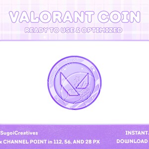 Valorant Coin (purple) Channel Point | Twitch, Youtube, Discord | Cute ...