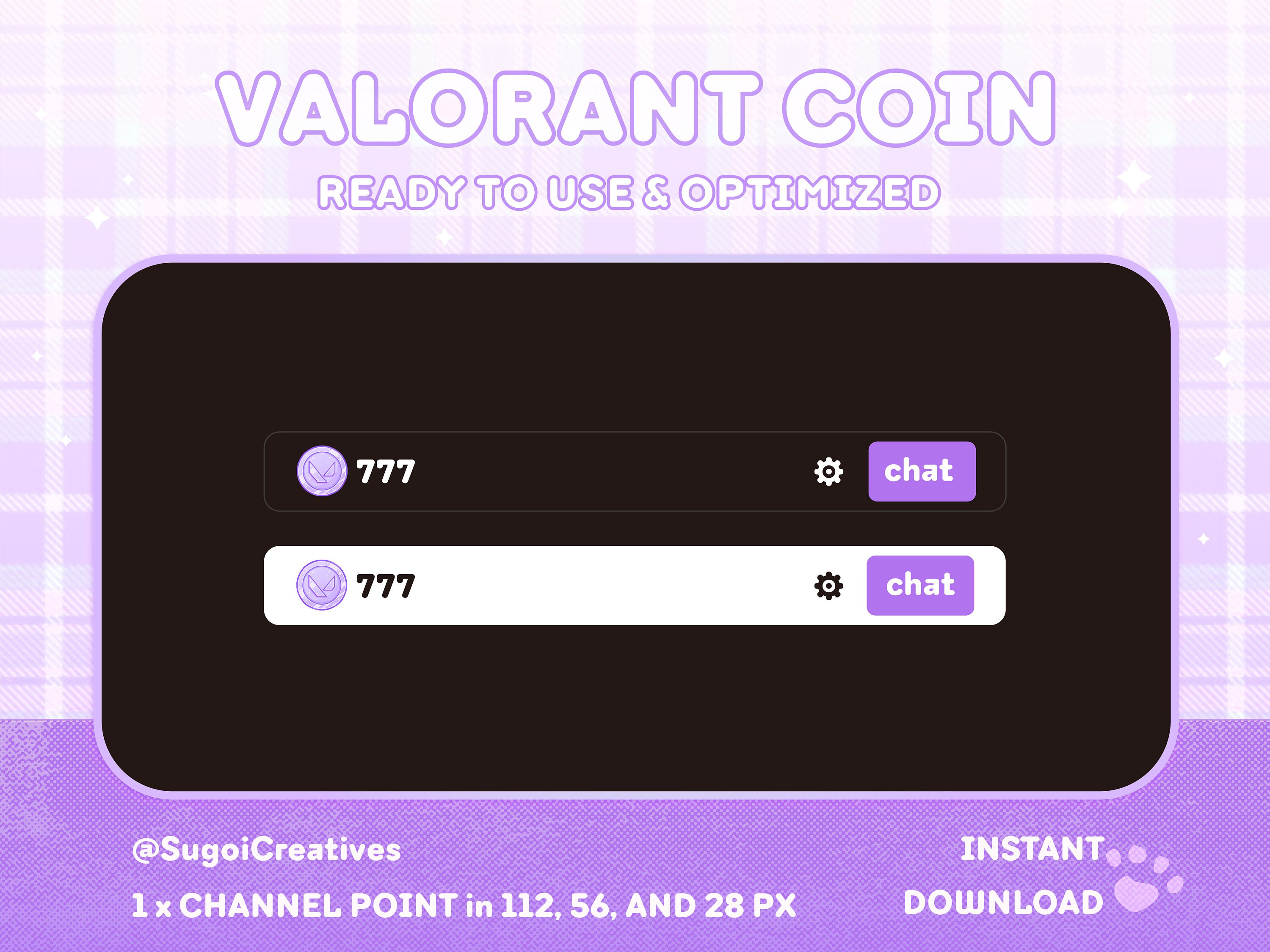 Valorant Coin (purple) Channel Point | Twitch, Youtube, Discord | Cute ...