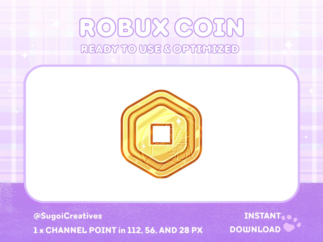 Robux Coin (gold) | Roblox | Channel Point | Twitch / Youtube / Discord ...