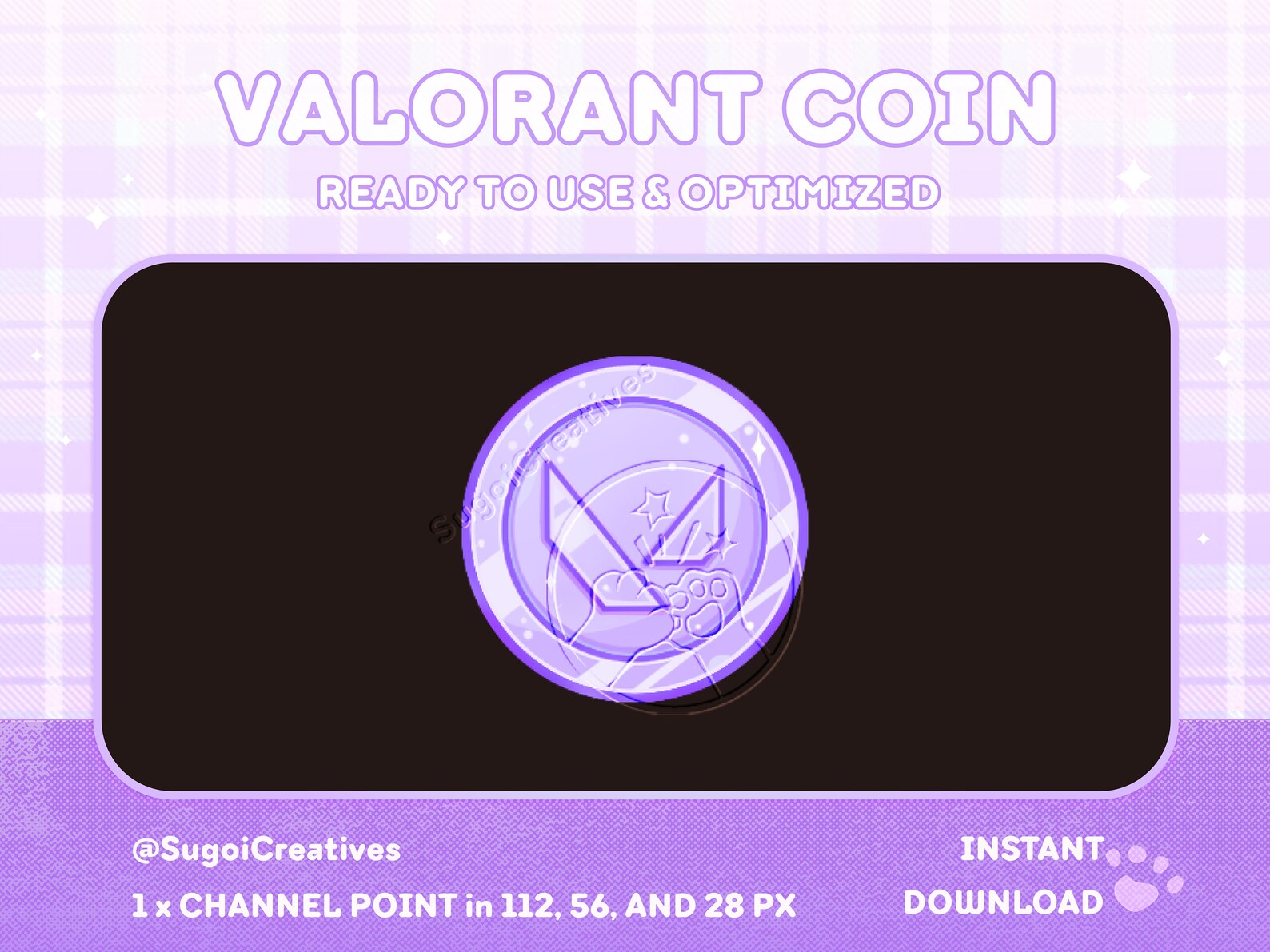 Valorant Coin (purple) Channel Point | Twitch, Youtube, Discord | Cute ...