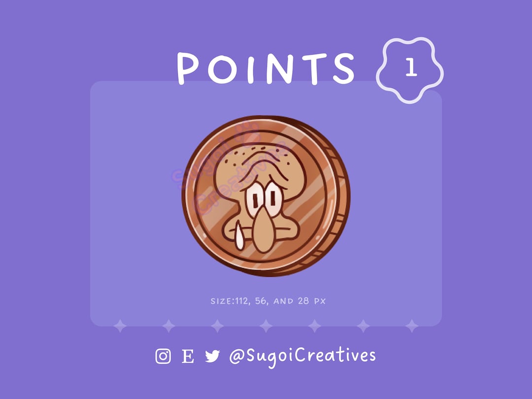 Squidward | Spongebob | Channel Point | Stream Badges | Sub Badge ...