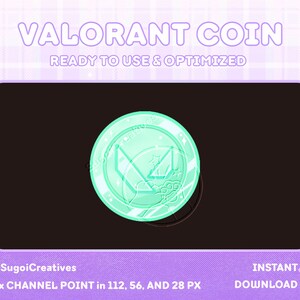 Valorant Coin (mint) Channel Point | Twitch, Youtube, Discord | Cute ...