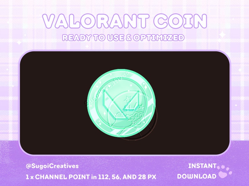 Valorant Coin (mint) Channel Point | Twitch, Youtube, Discord | Cute ...