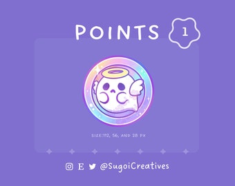 CHANNEL POINT | Cute Ghost Coin | Emote | Twitch | Youtube | Discord ...