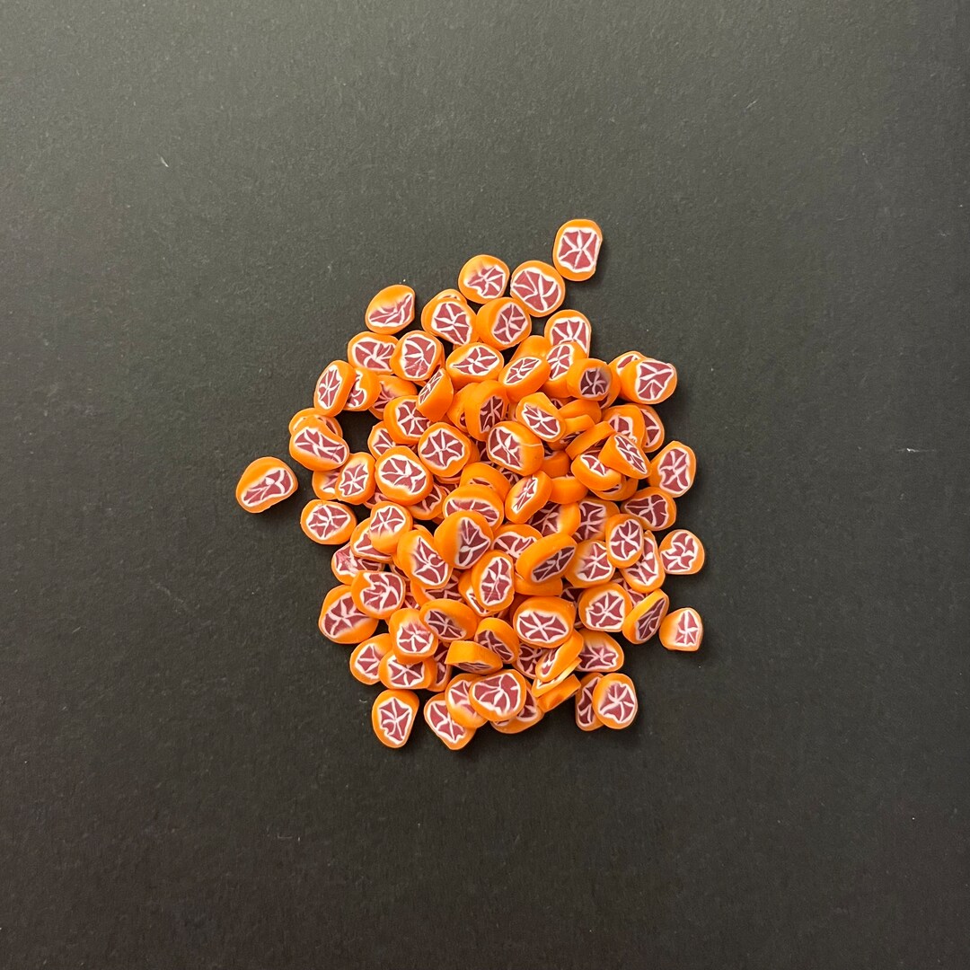 Grapefruit Inclusions - Pack of 100 Clay Inclusions for Nails, Slime ...