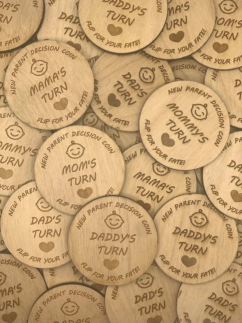 New Parent Decision Flip Coin, Baby Shower Gift, New Parent Gift ...