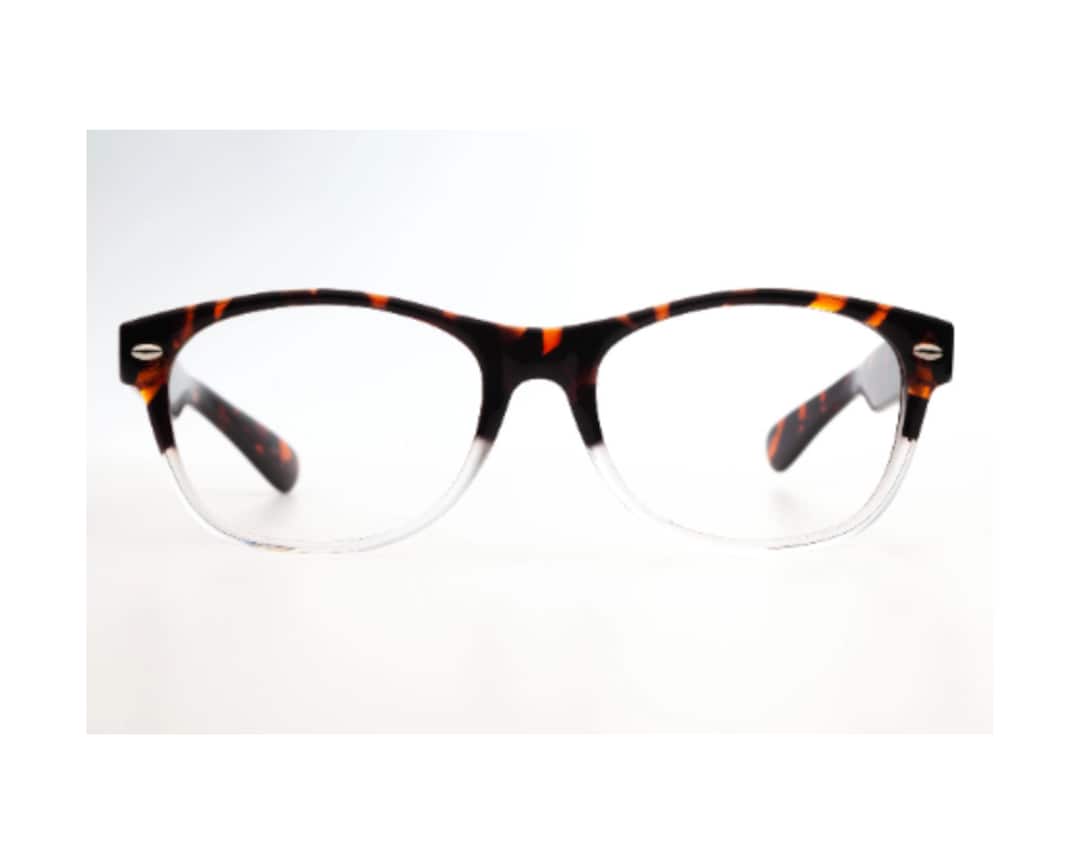 Orange and Black Eye Glasses, Callum 1717 Oval Glasses, Tortoise Fade ...