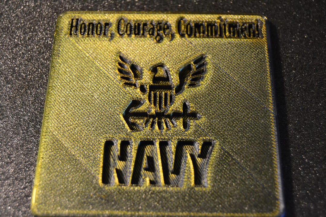 Navy Coasters 4 Pack L 3D Printed - Etsy
