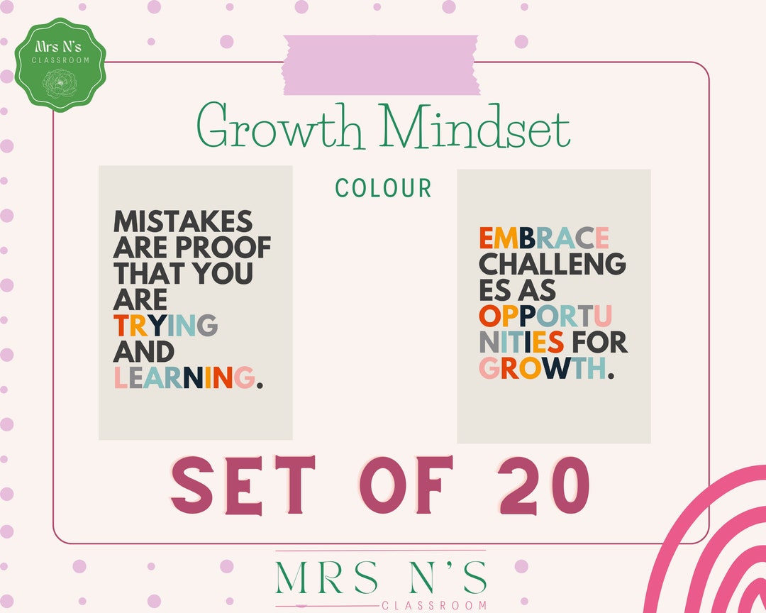 Growth Mindset: Inspire Learning and Success in Your Classroom - Colour ...