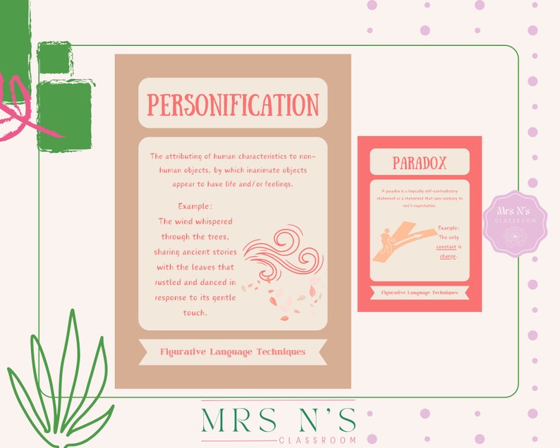 Figurative Language Technique Posters - Set of 24 Literary Devices ...