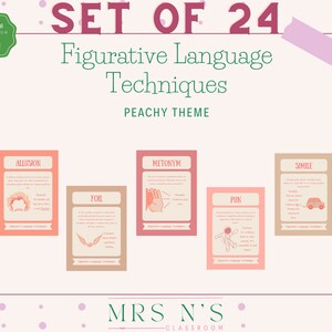 Figurative Language Technique Posters Set of 24 Literary Devices ...