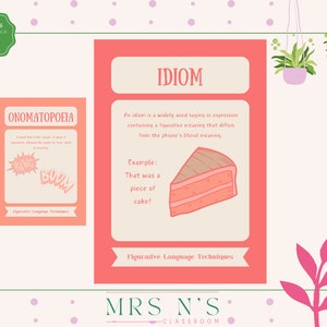 Figurative Language Technique Posters Set of 24 Literary Devices ...