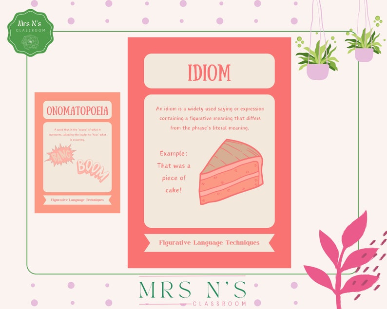 Figurative Language Technique Posters - Set of 24 Literary Devices ...