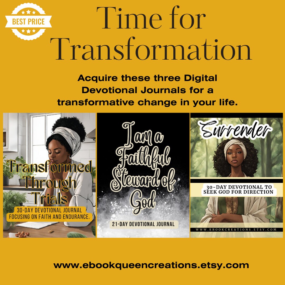 Time for Transformation Bundle Digital Devotional Journal- Bible Study ...