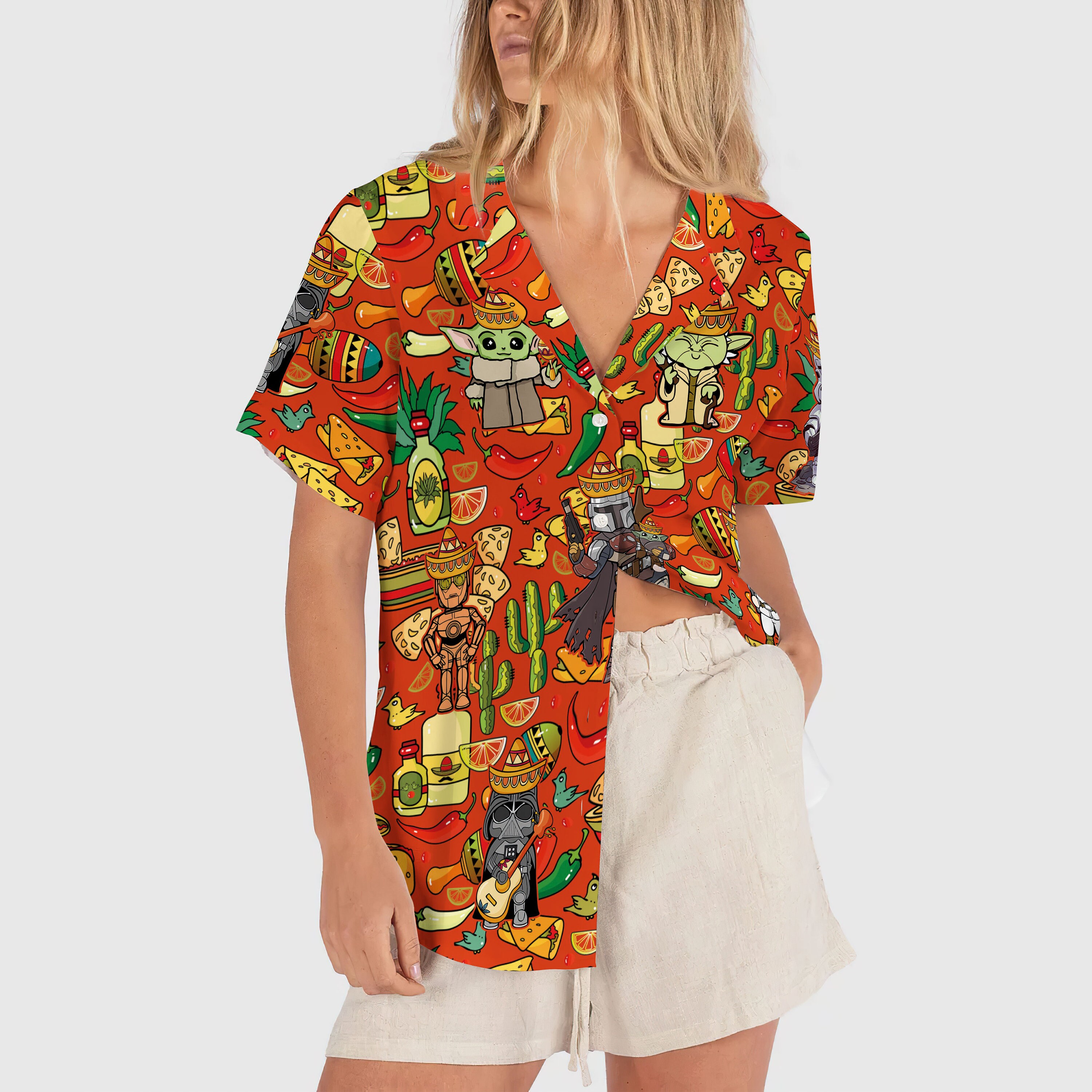 Disney Baby Yoda Mexican Fiesta 3D All Over Printed Hawaii Shirt ...