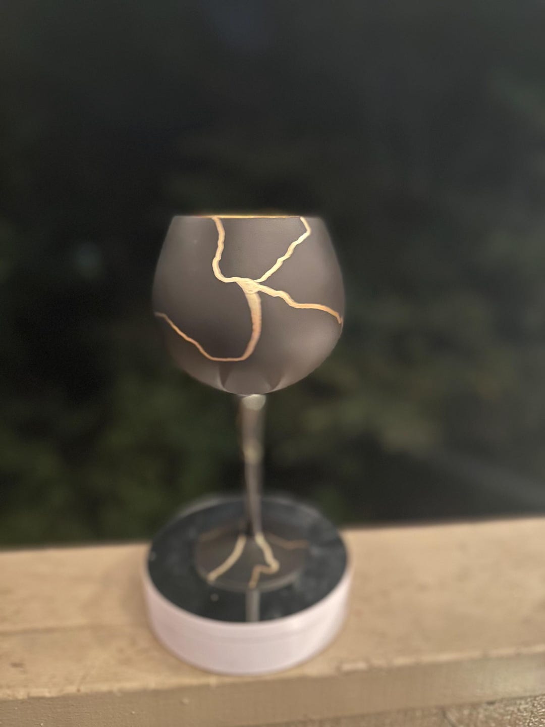 Kintsugi Inspired Metal Wine Cup - Etsy
