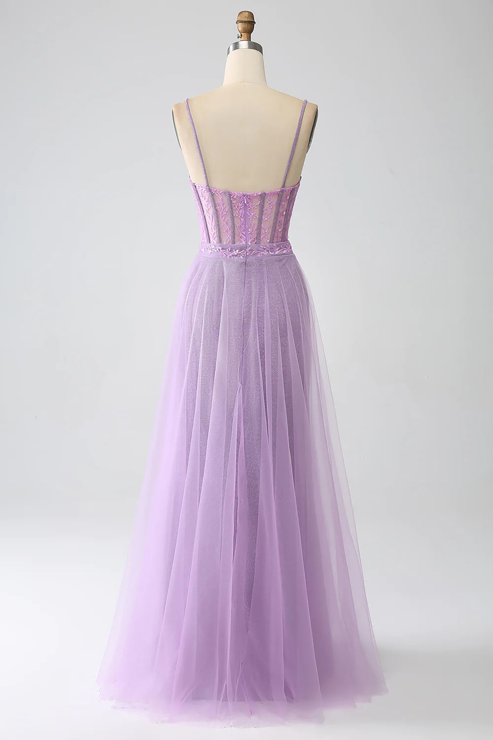 Elegant Lilac Prom Dress, Chic Princess Dress, Spaghetti Straps A-line ...