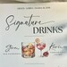 Customizable Modern Signature Bar Sign, Drinks Menu, Wedding, Bar Menu ...