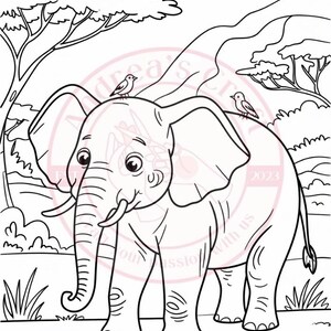 40 Pages Safari Themed Coloring Pages, Coloring Book, Safari, Jungle ...