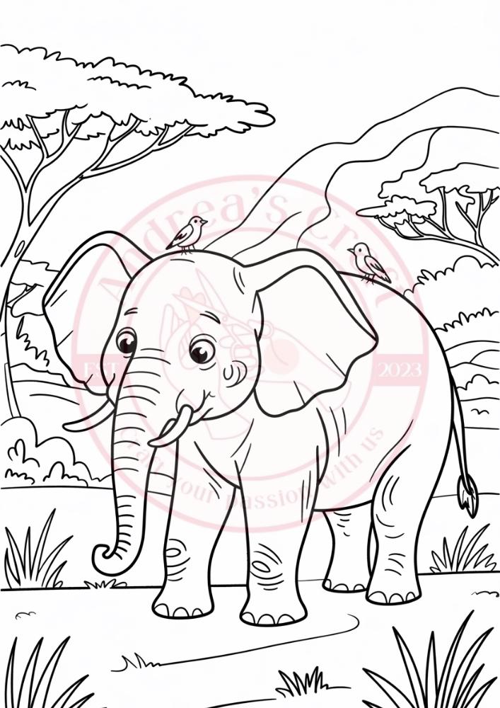 40 Pages Safari Themed Coloring Pages, Coloring Book - Etsy