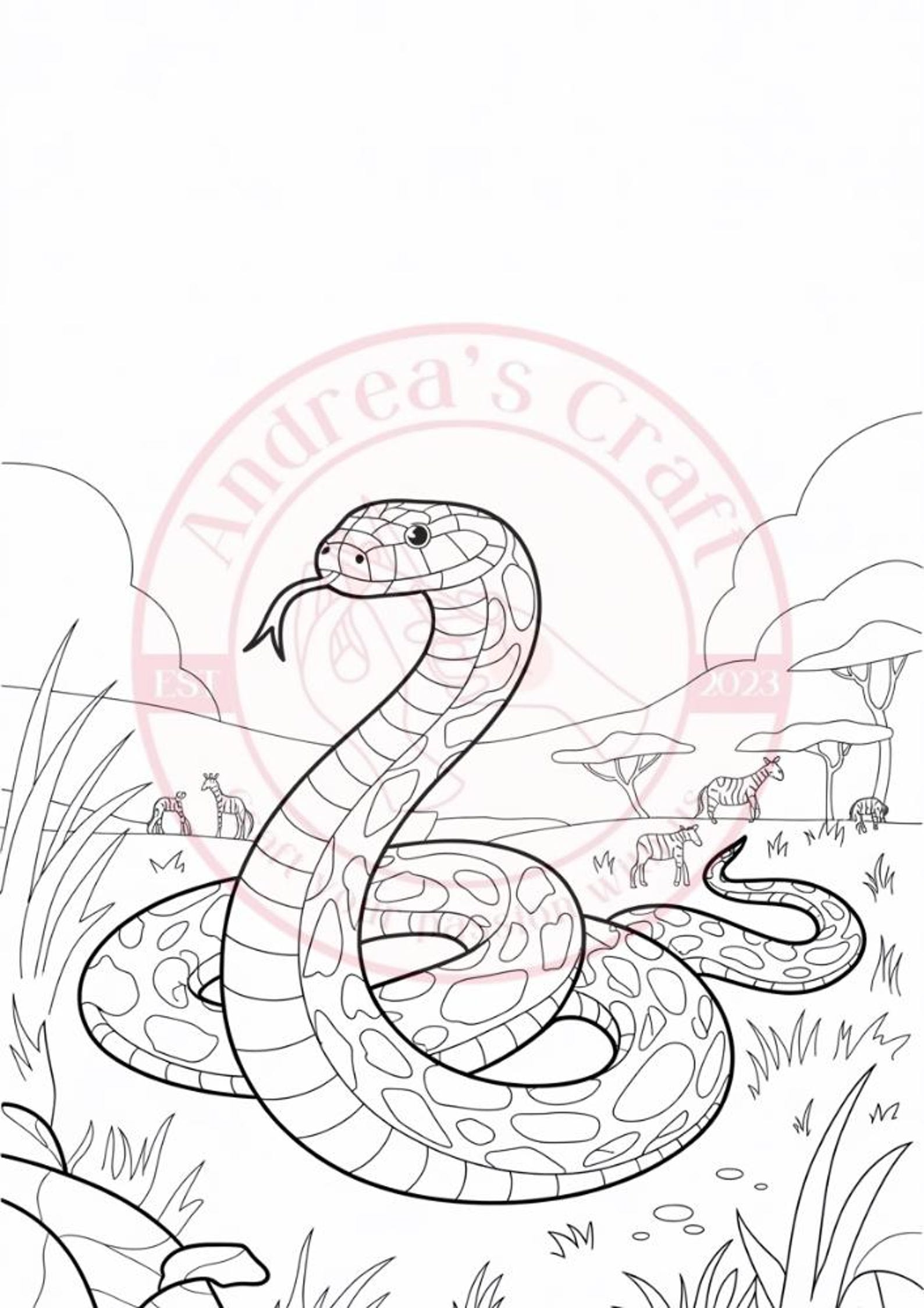 40 Pages Safari Themed Coloring Pages, Coloring Book, Safari, Jungle ...