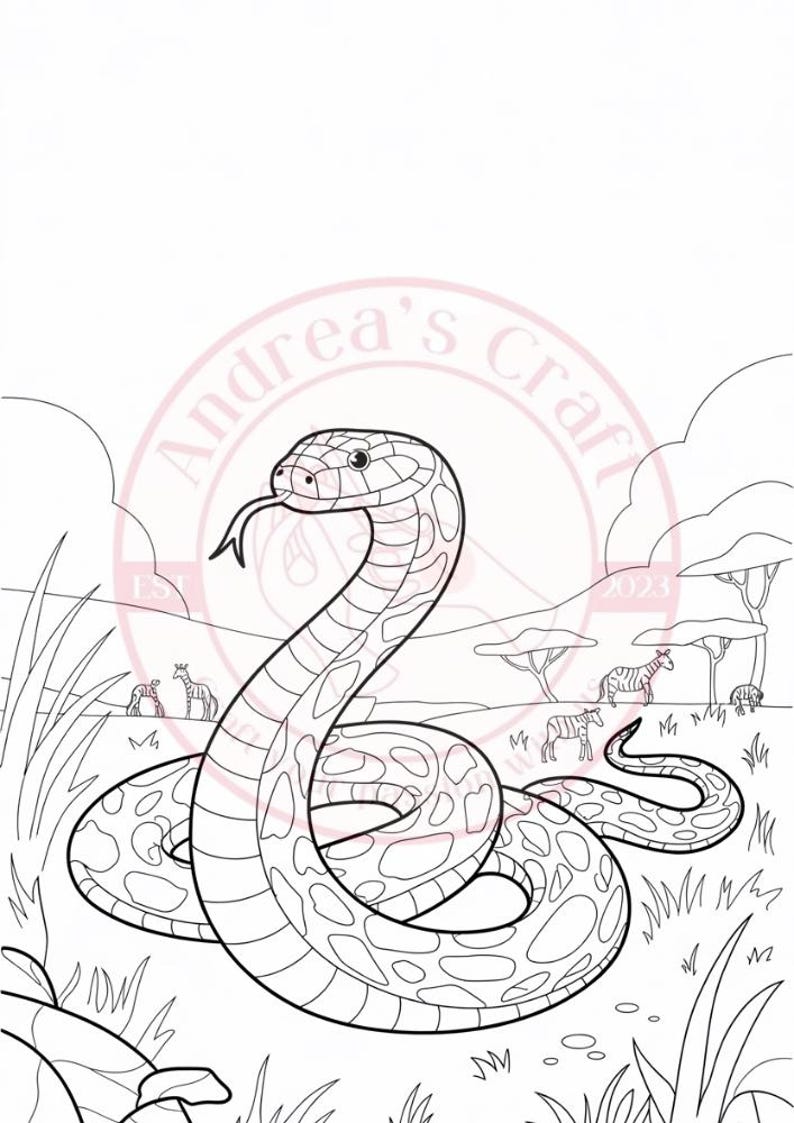 40 Pages Safari Themed Coloring Pages, Coloring Book, Safari, Jungle ...