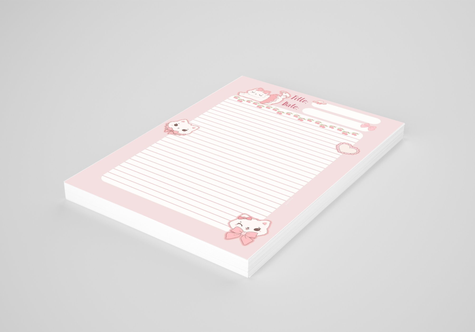 5 Printable Daily Planner, Daily Planner Notepad, Cute Planner, Pink ...