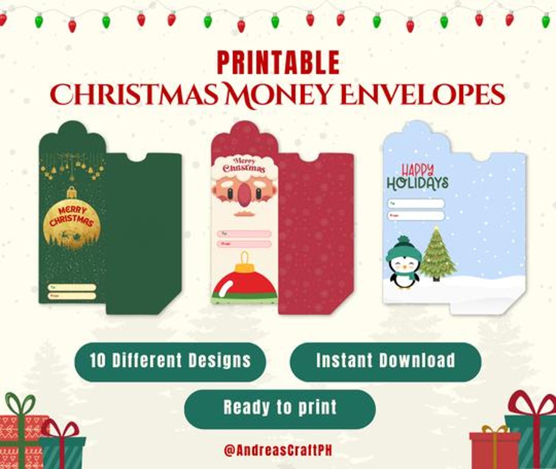 Christmas Money Envelop, 10 Printable Christmas Money Envelope ...