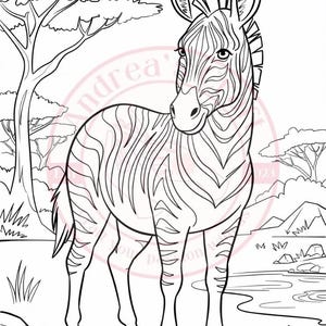 40 Pages Safari Themed Coloring Pages, Coloring Book, Safari, Jungle ...