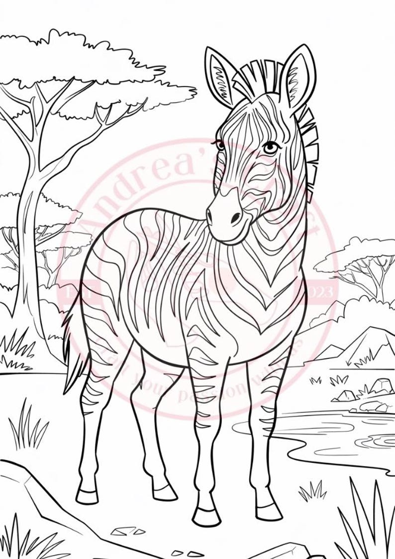 40 Pages Safari Themed Coloring Pages, Coloring Book, Safari, Jungle ...