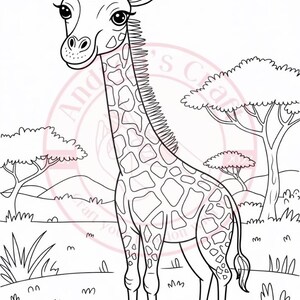 40 Pages Safari Themed Coloring Pages, Coloring Book - Etsy