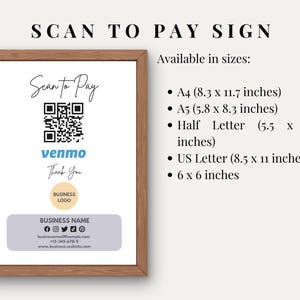 Editable Venmo QR Code Template | Custom Payment QR Design for Business ...