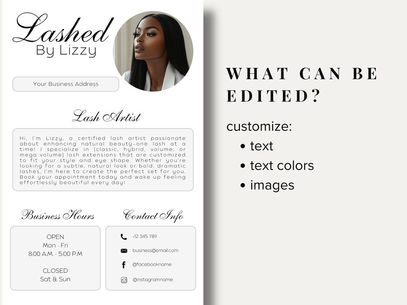 Minimalist Lash Acuity Scheduling Template | Elegant Online Booking for ...