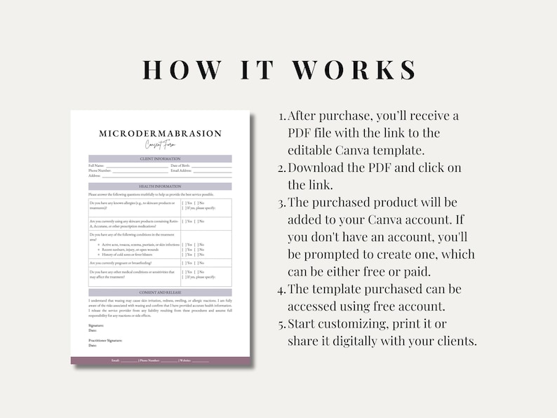 Editable Microdermabrasion Consent Form Template: Skincare ...