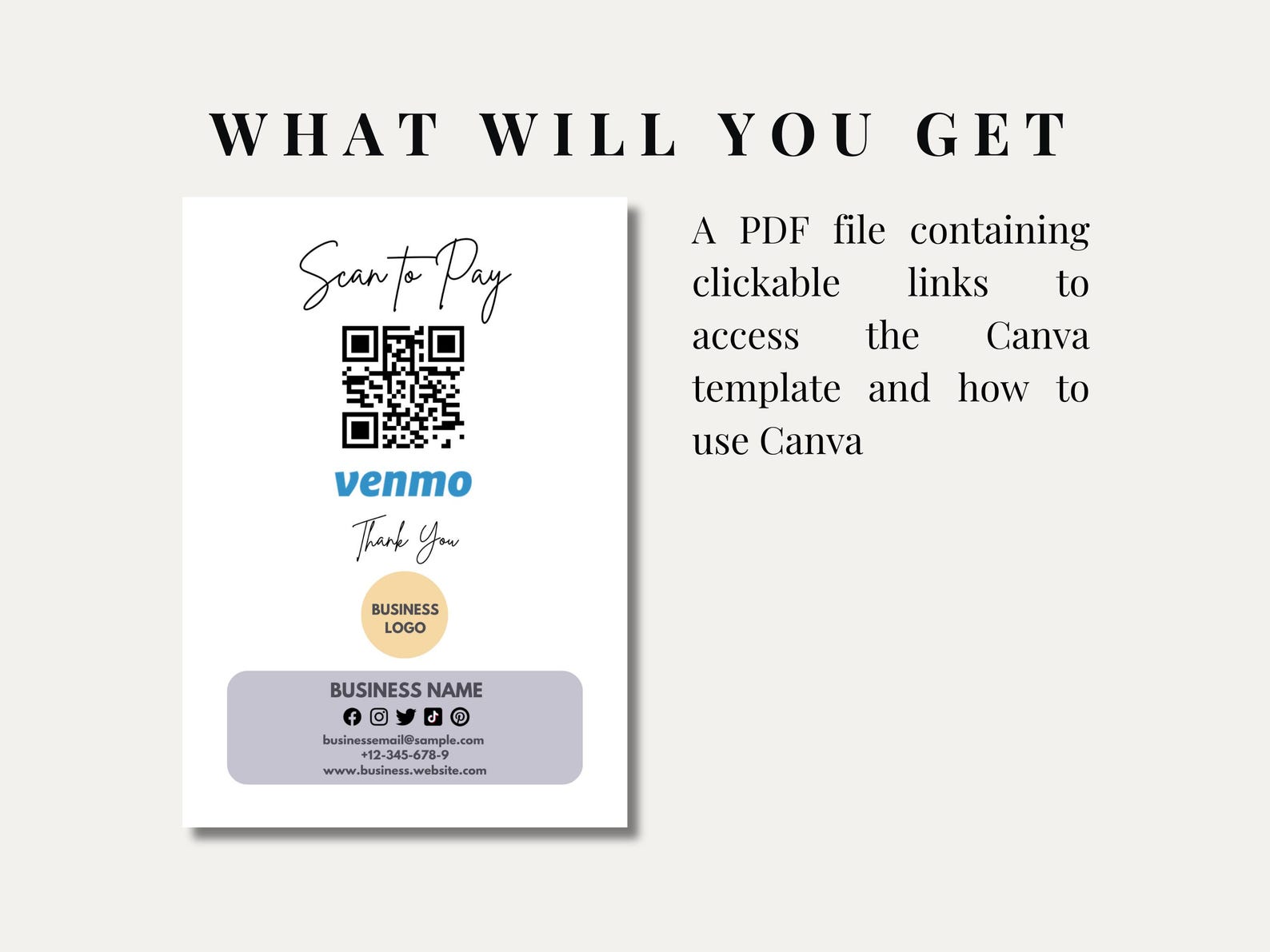 Editable Venmo QR Code Template | Custom Payment QR Design for Business ...