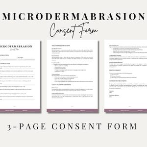 Editable Minimalist Microdermabrasion Consent Form Template for Beauty ...