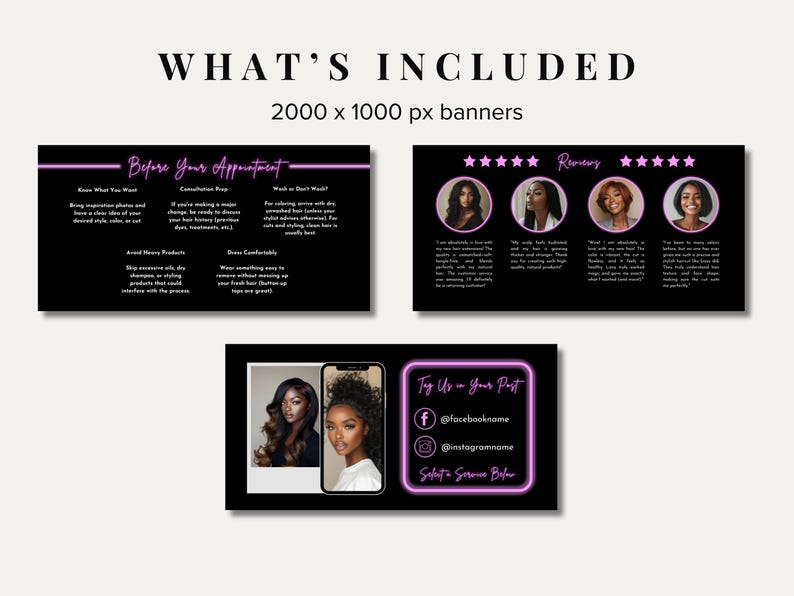Acuity Scheduling Template for Hair Salon | Editable Online Booking ...