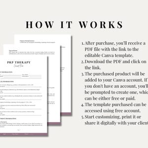 PRP Therapy Consent Form Template for Clinics, Aesthetic Professionals ...