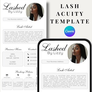 Minimalist Lash Acuity Scheduling Template | Elegant Online Booking for ...