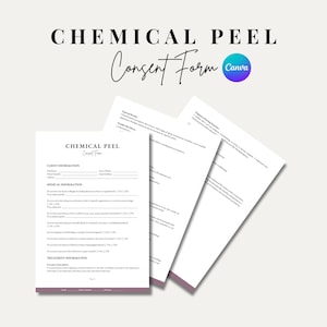 Editable Minimalist Chemical Peel Consent Form | Customizable Skincare ...
