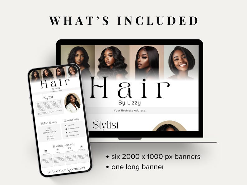 Editable Acuity Scheduling Template: Hair Salon Canva Banners (PDF) - Etsy