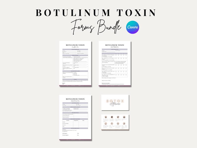 Botox Forms Template Bundle: Med Spa Client Intake (canva PDF) - Etsy
