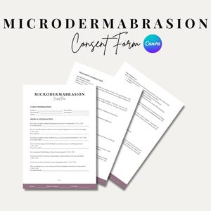 Editable Minimalist Microdermabrasion Consent Form Template for Beauty Salons | Skincare Clinic ...