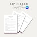Lip Filler Consent Form Template: Med Spa Injector Forms (editable PDF ...